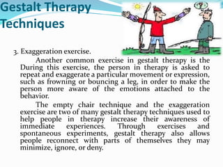 Example Of Empty Chair Technique