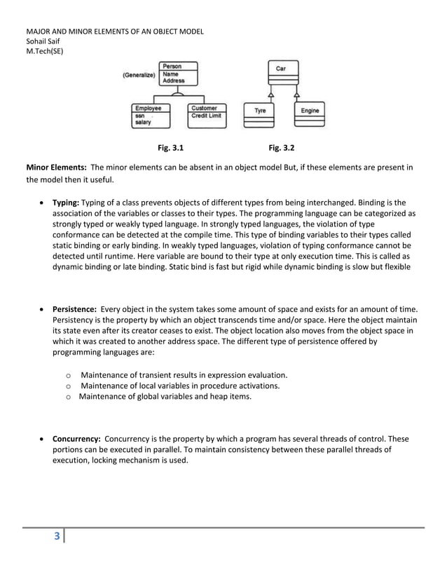 Major and Minor Elements of Object Model | PDF | Programming Languages | Computing