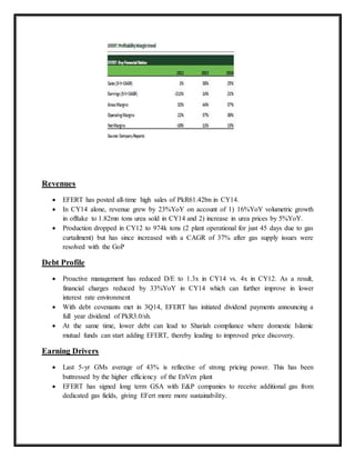 Engro Fertilizer limited cost analsis | PDF
