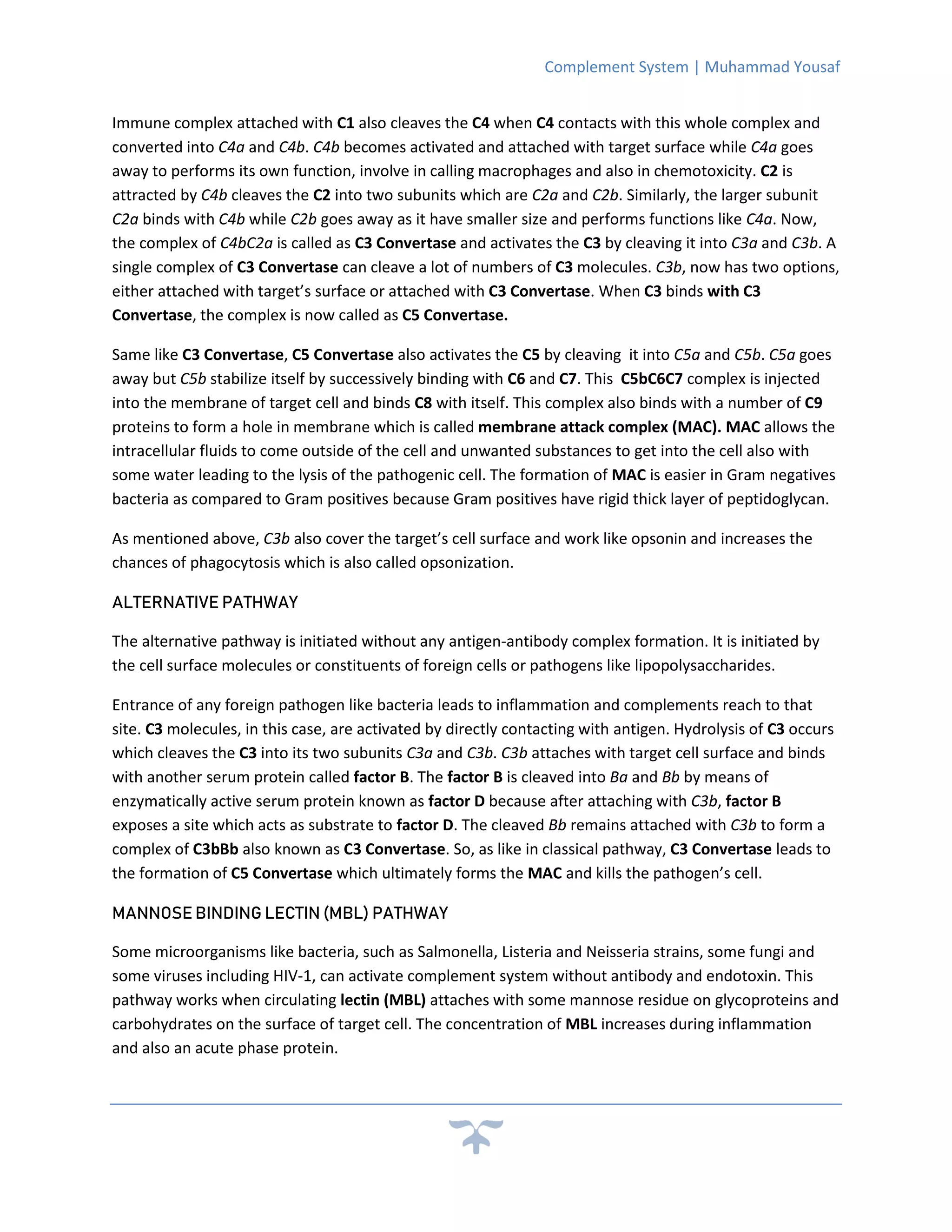 Complement System in Immunology- Immunology | PDF