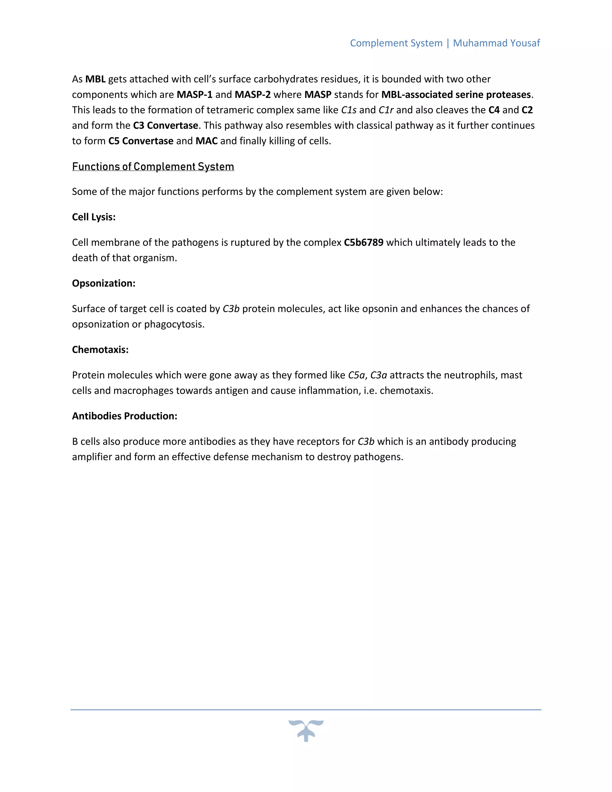 Complement System in Immunology- Immunology | PDF