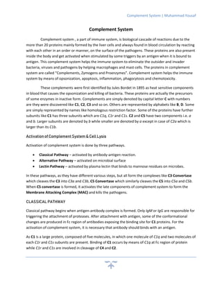 Complement System in Immunology- Immunology | PDF