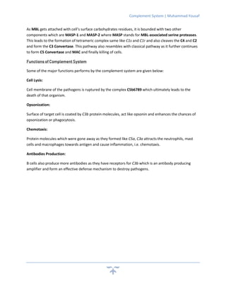 Complement System in Immunology- Immunology | PDF