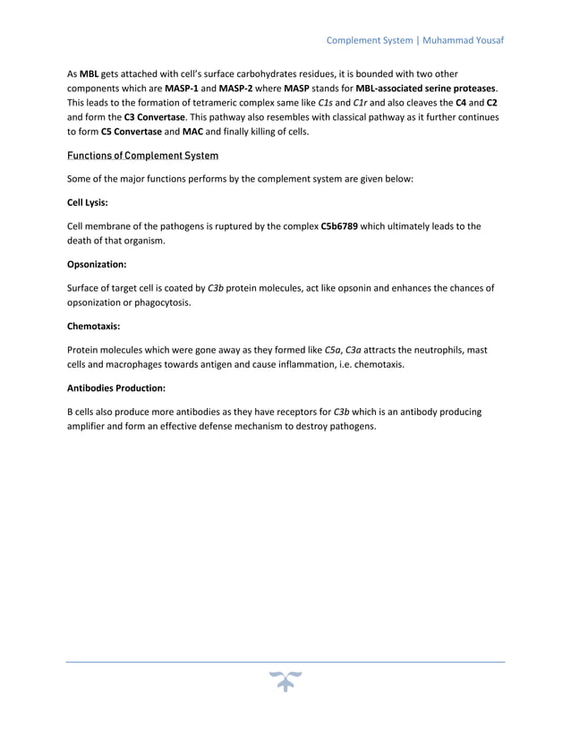 Complement System in Immunology- Immunology | PDF