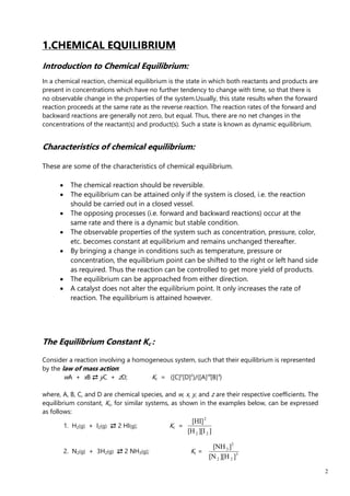 Chemical Equilibrium | PDF
