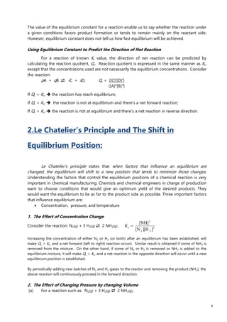Chemical Equilibrium | PDF