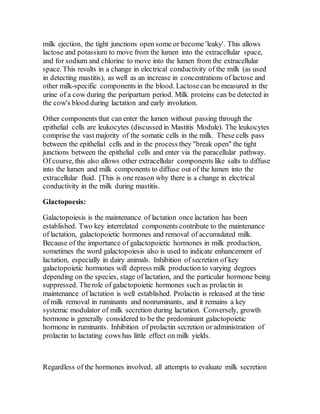 MILK SYNTHESIS and lactation | DOCX