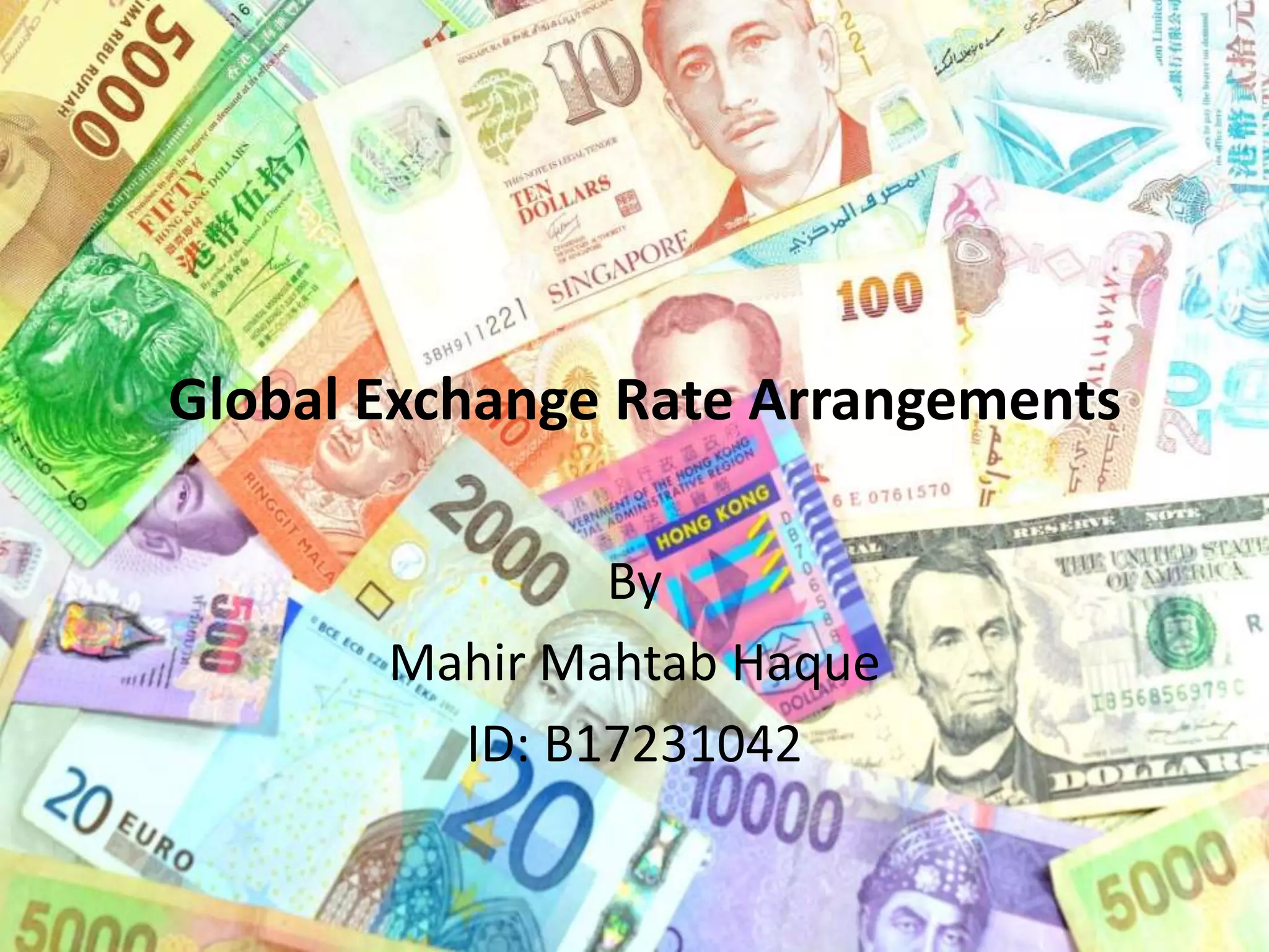Global Exchange Rate Arrangements | PPTX