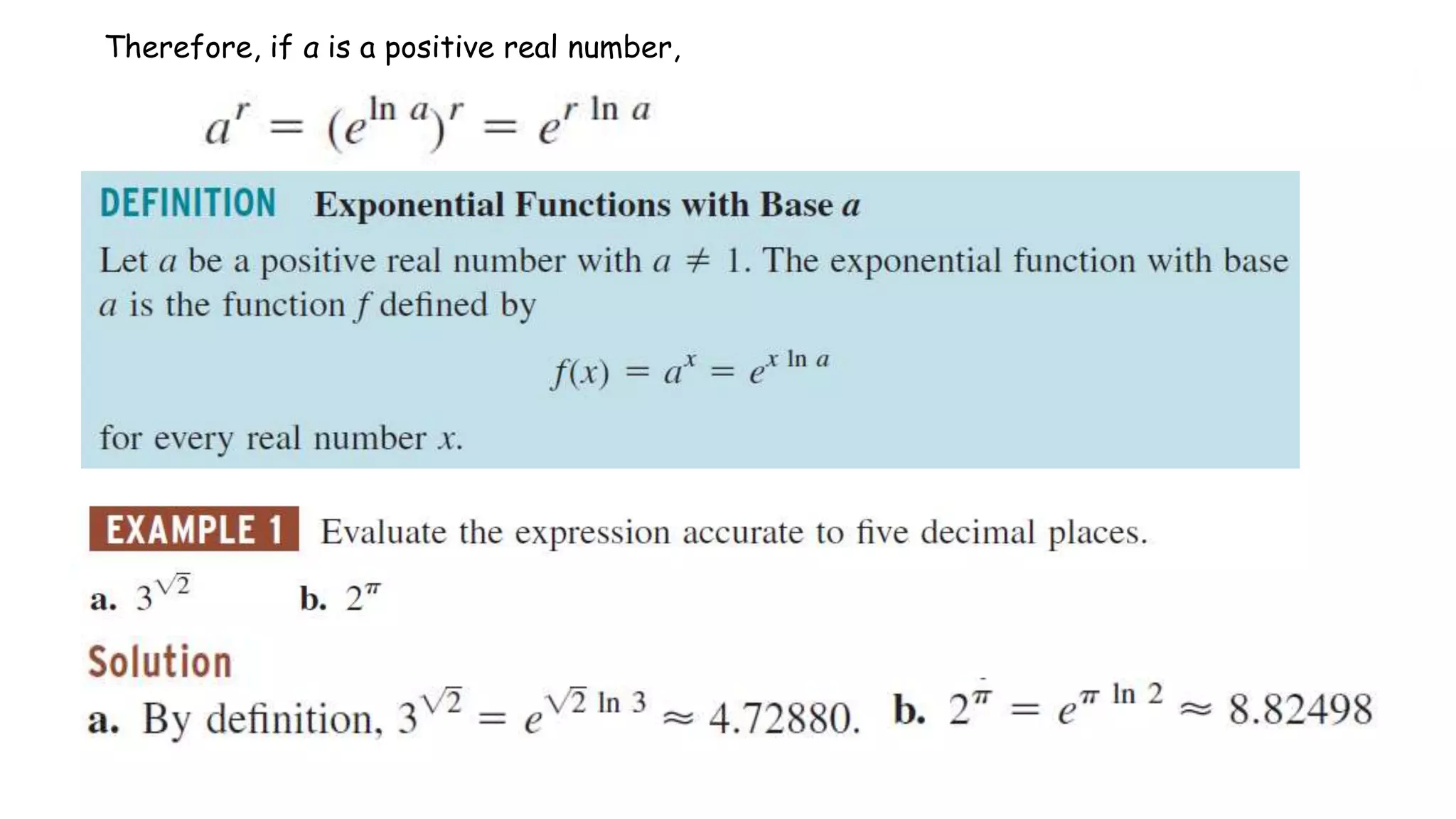 General Exponential Function | PPT