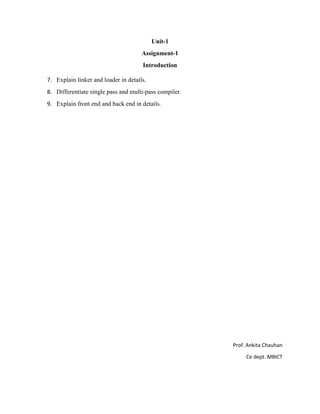 Assignment 1 | PDF
