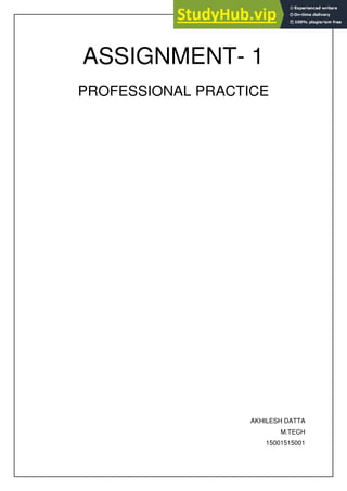 ASSIGNMENT-1 PROFESSIONAL PRACTICE | PDF
