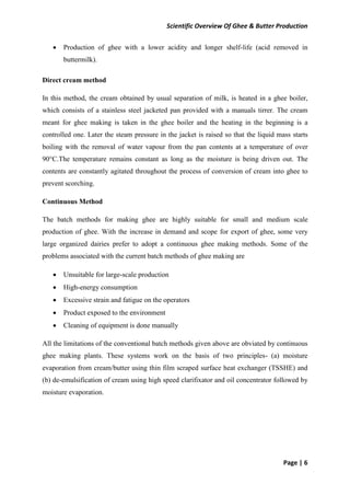 Assignment - Preparation Method of ghee practical | PDF
