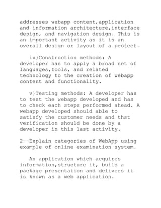 Assignment 2(web) | DOCX | Web Development | Internet