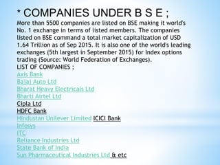 Bombay stock Exchange | PPTX