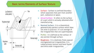 Surface finish Metrology | PPT