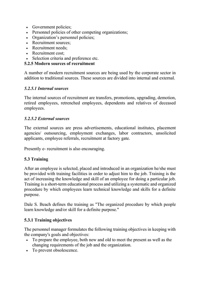 training programe of manpower in hospital | PDF