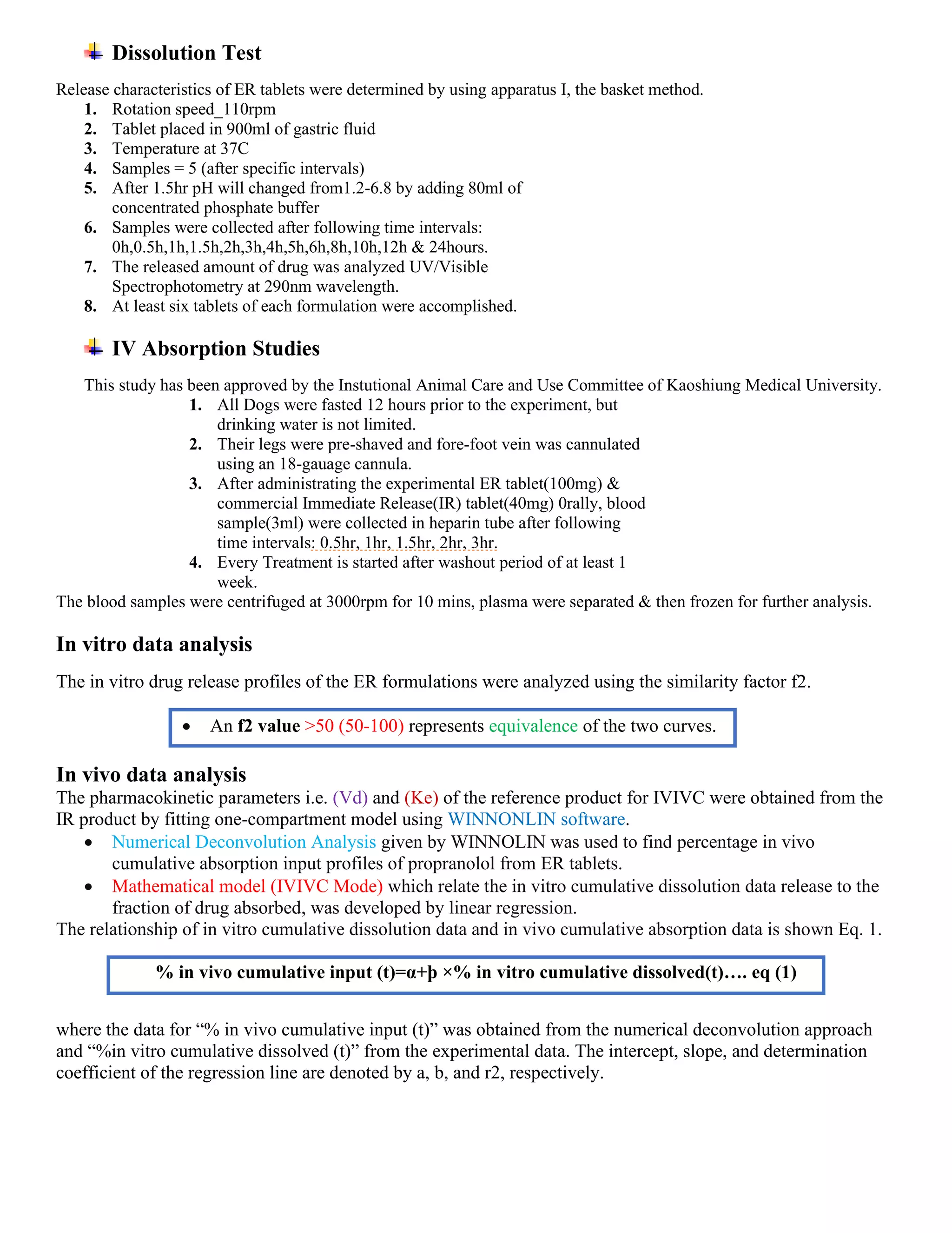 In Vitro In Vivo Correlation | PDF