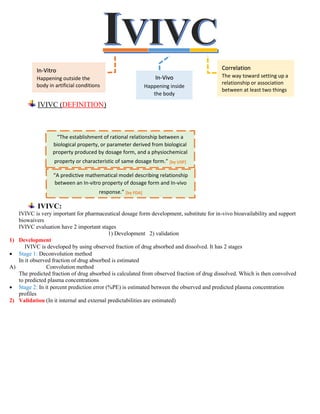 In Vitro In Vivo Correlation | PDF