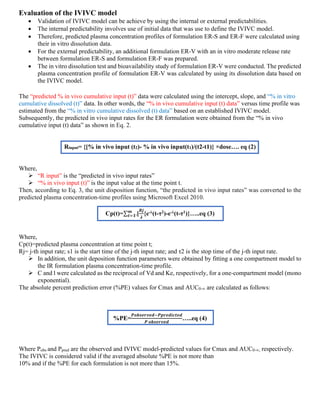 In Vitro In Vivo Correlation | PDF