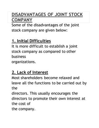 formation of join stock companies in pakistan | DOCX