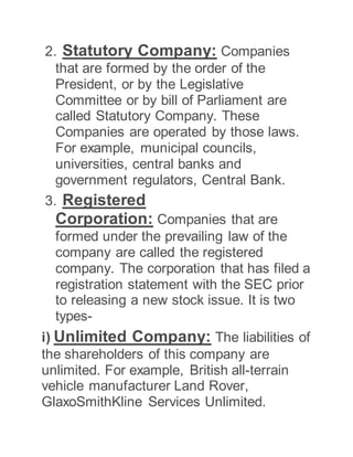 formation of join stock companies in pakistan | DOCX