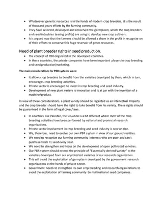 farmers rights and farmer privileges | DOCX