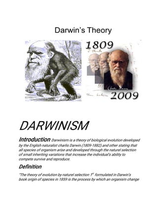 natural selection theory of darwin | PDF