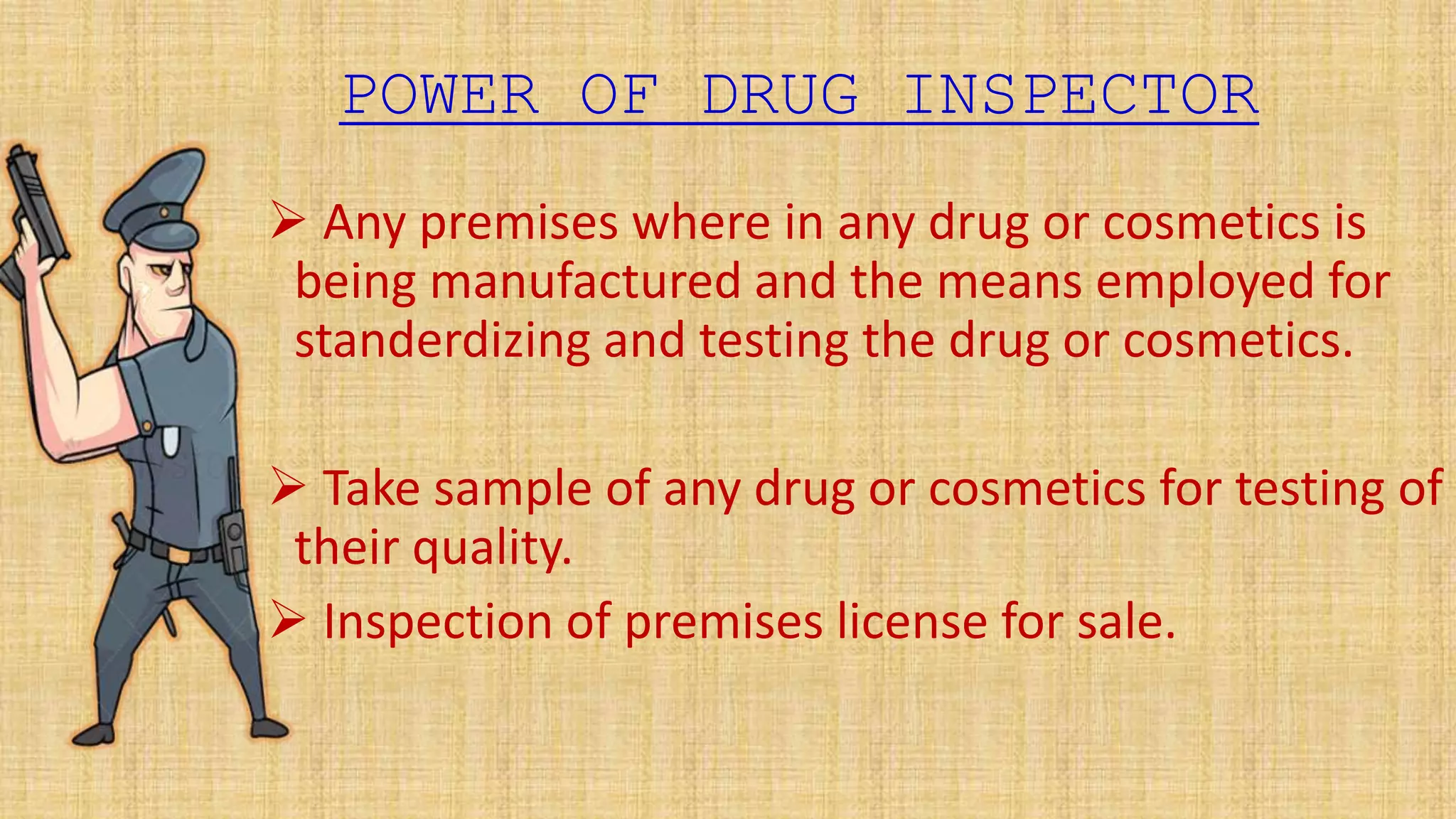 drug inspector | PPTX
