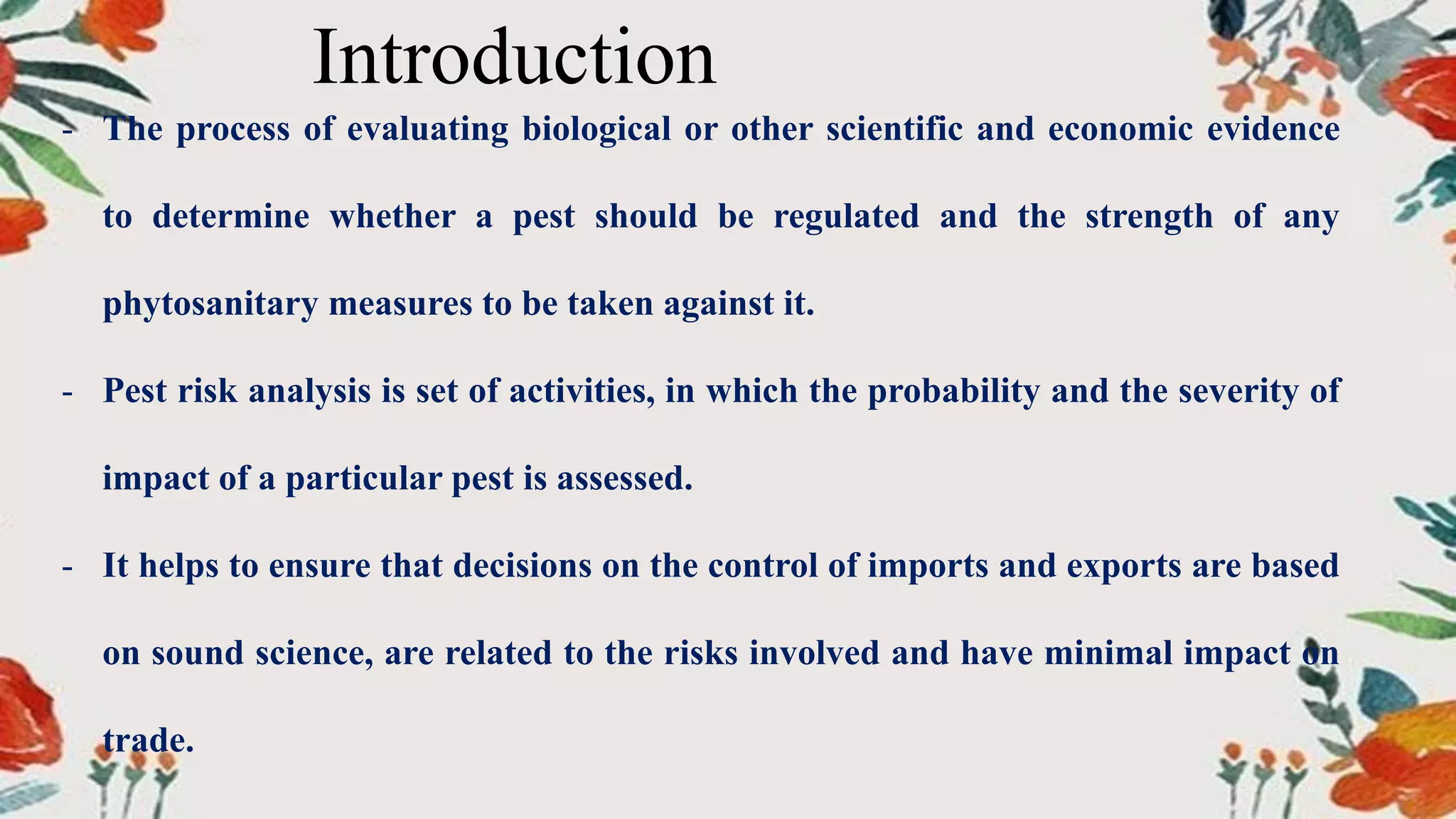 Pest risk analysis | PPTX
