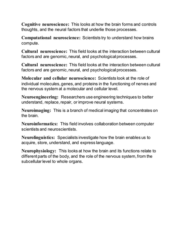 HISTORY OF NEUROSCIENCE | DOCX | Brain and Nervous System Disorders ...