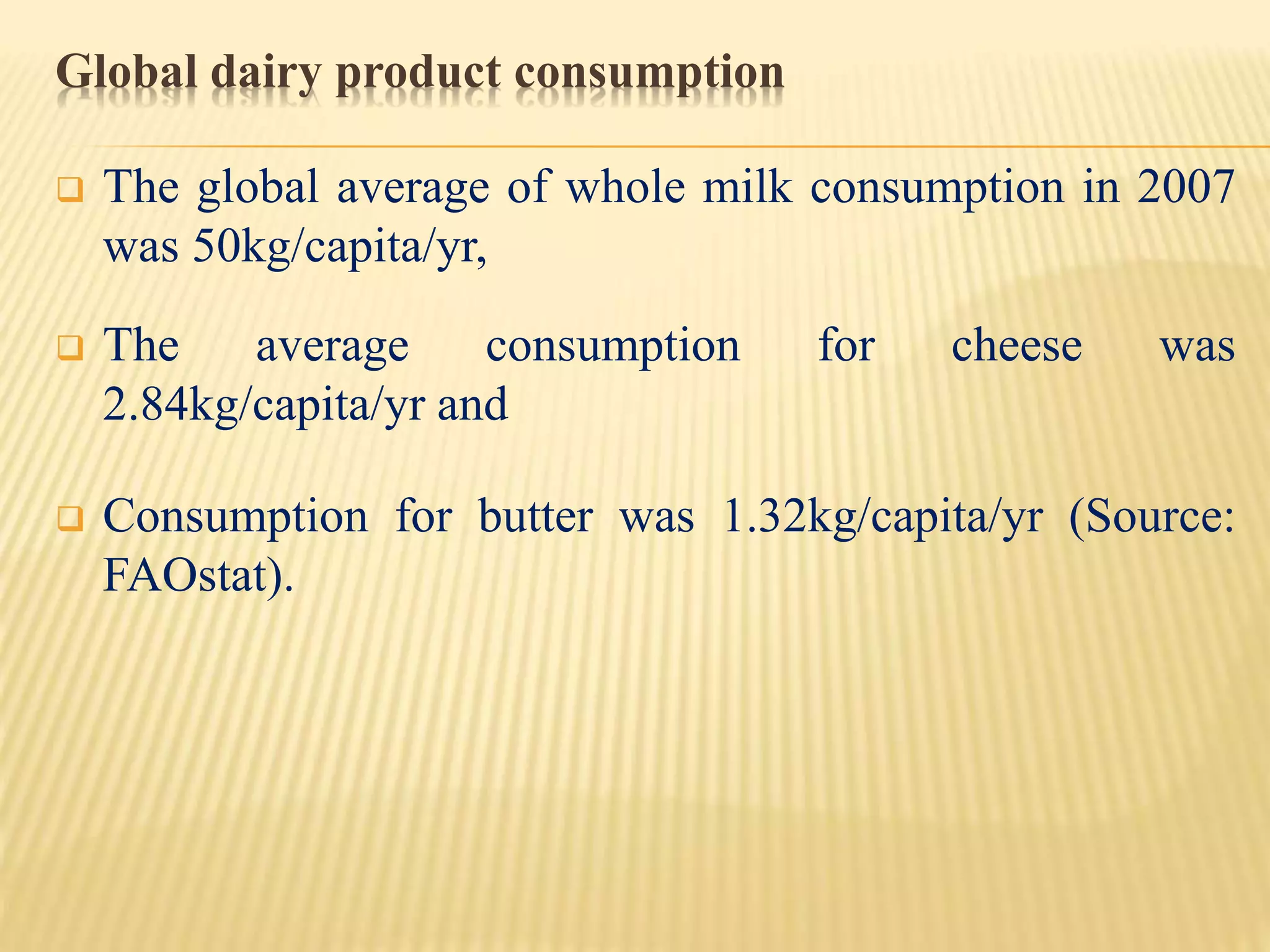 The Dairy Industry In The World Economy | PPTX