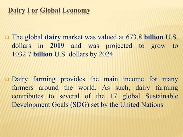 The Dairy Industry In The World Economy | PPTX