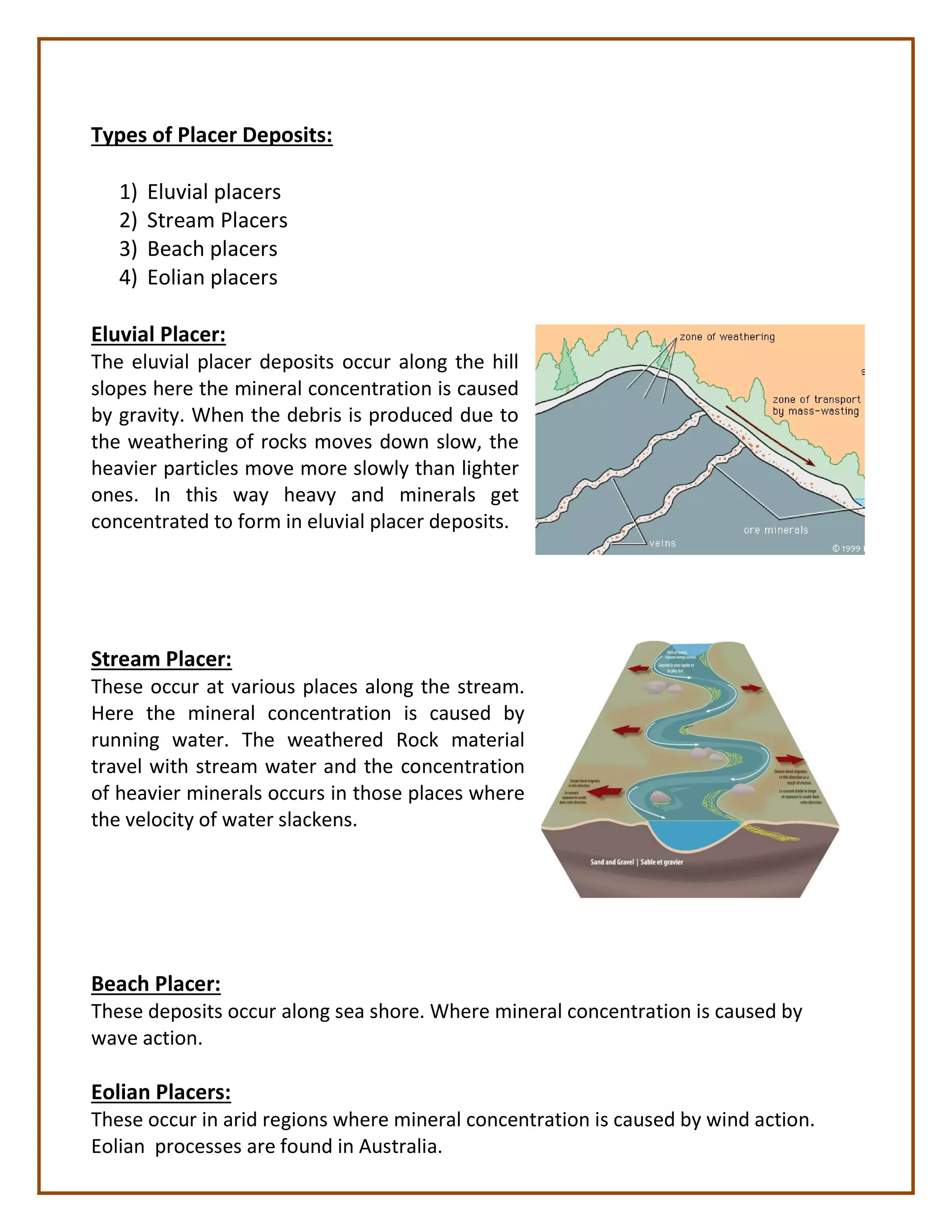 Classification of Ore Deposits | Economic Geology | PDF