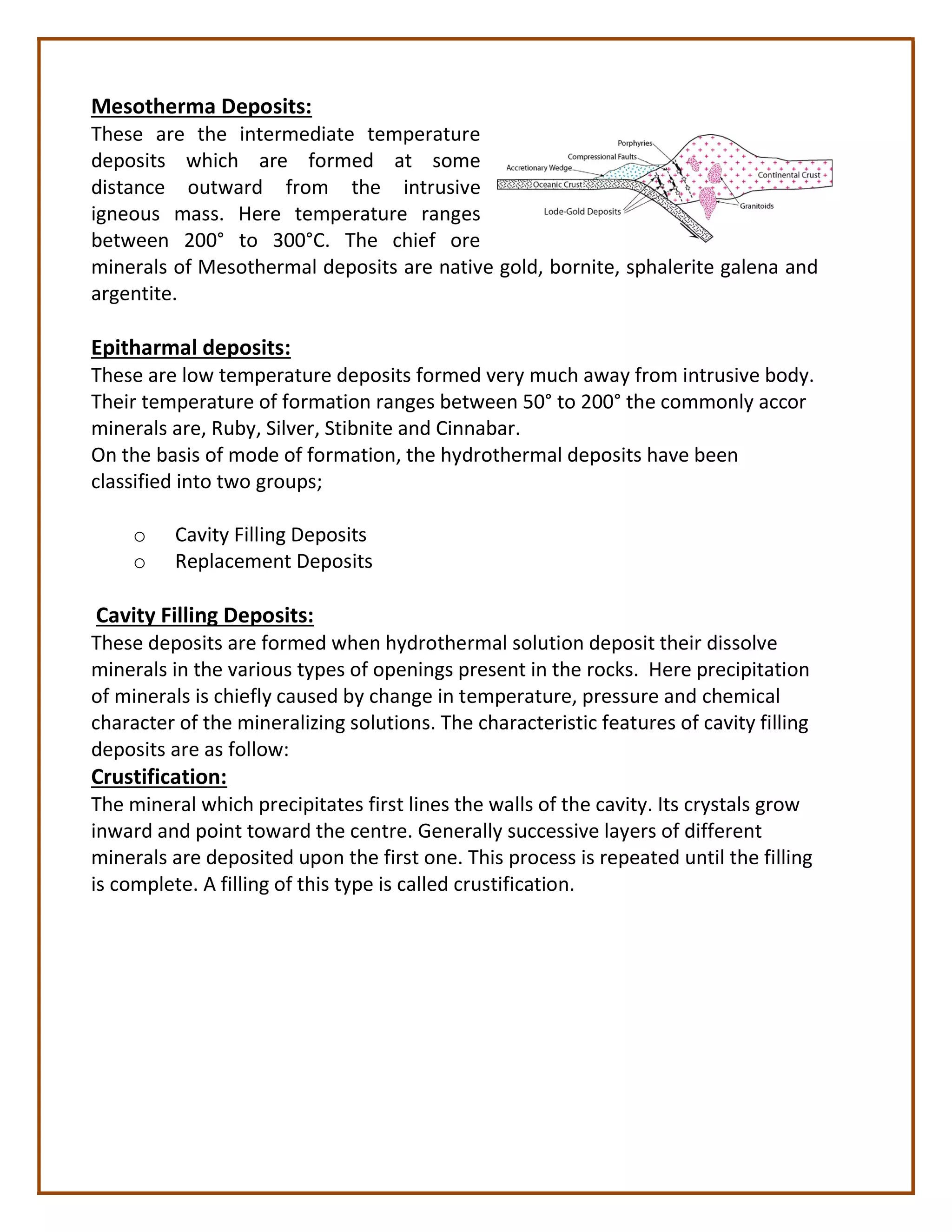 Classification of Ore Deposits | Economic Geology | PDF