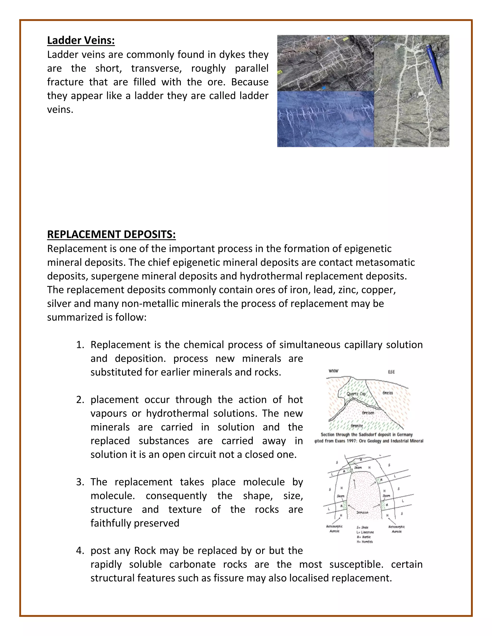 Classification of Ore Deposits | Economic Geology | PDF