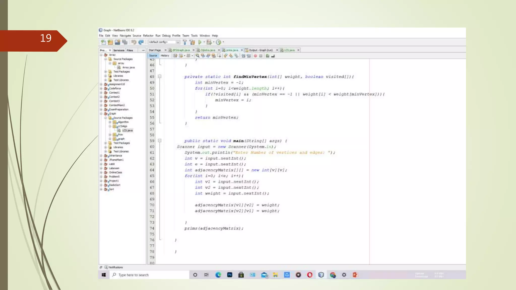 Algorithm(BFS, PRIM, DIJKSTRA, LCS) | PPT | Free Download