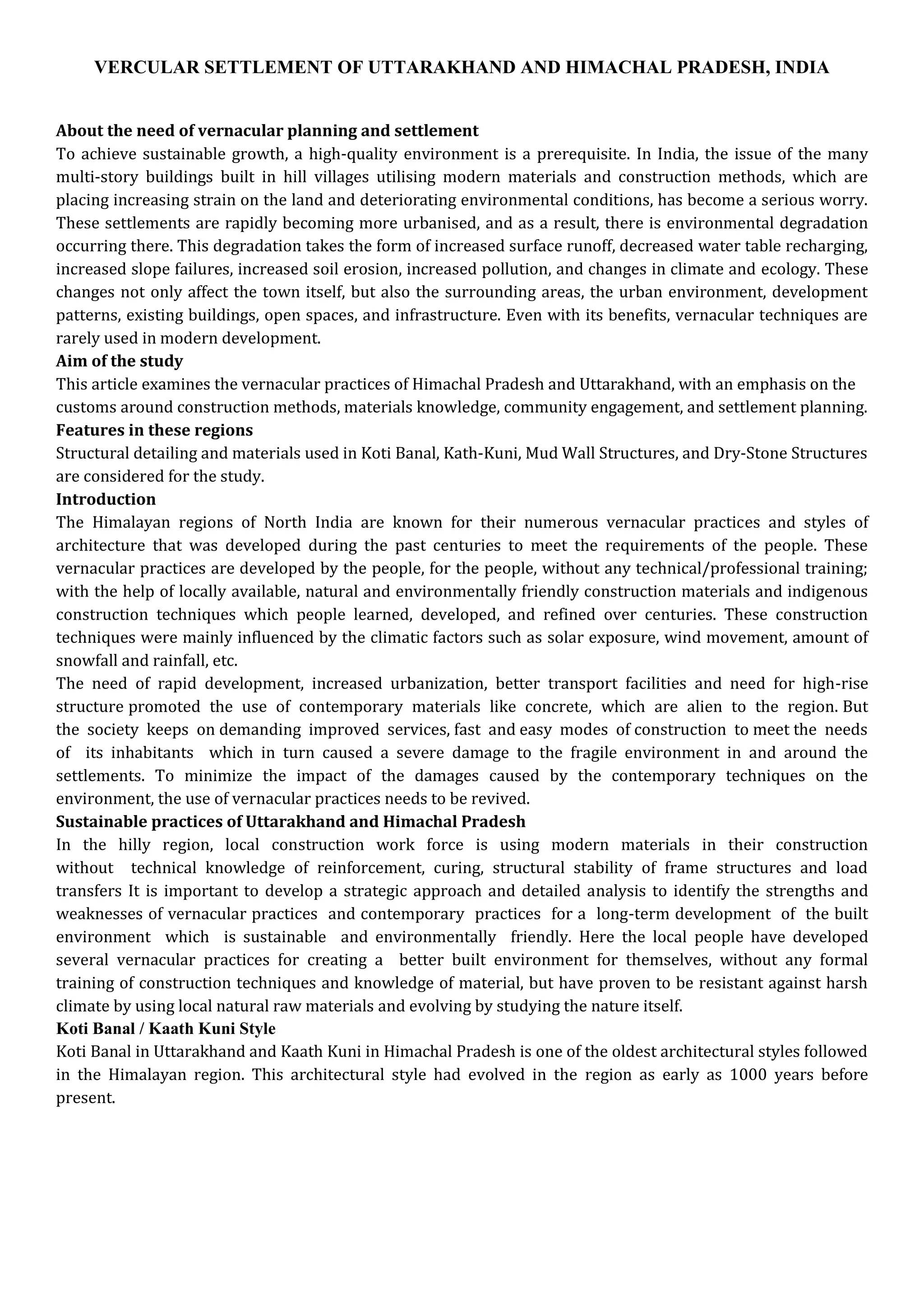 local vernacular materials are used and make house | PDF