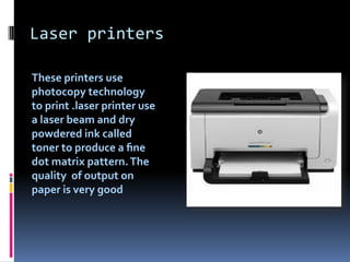 printer and its type ppt pdf computer file | PPT