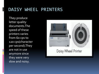 printer and its type ppt pdf computer file | PPT