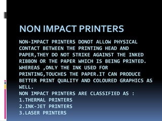 printer and its type ppt pdf computer file | PPT