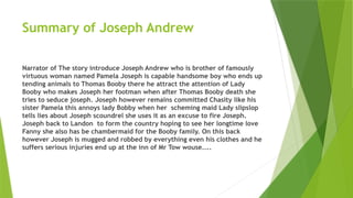 The Rise of Novel assignment of Joseph Andrew | PPTX