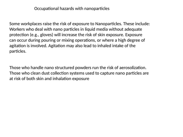 Assignment Potential Hazards Nanomaterials | PPTX