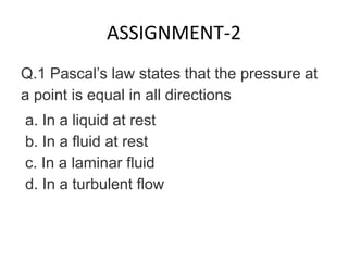 Mechanics and dynamics of fluid | PPT