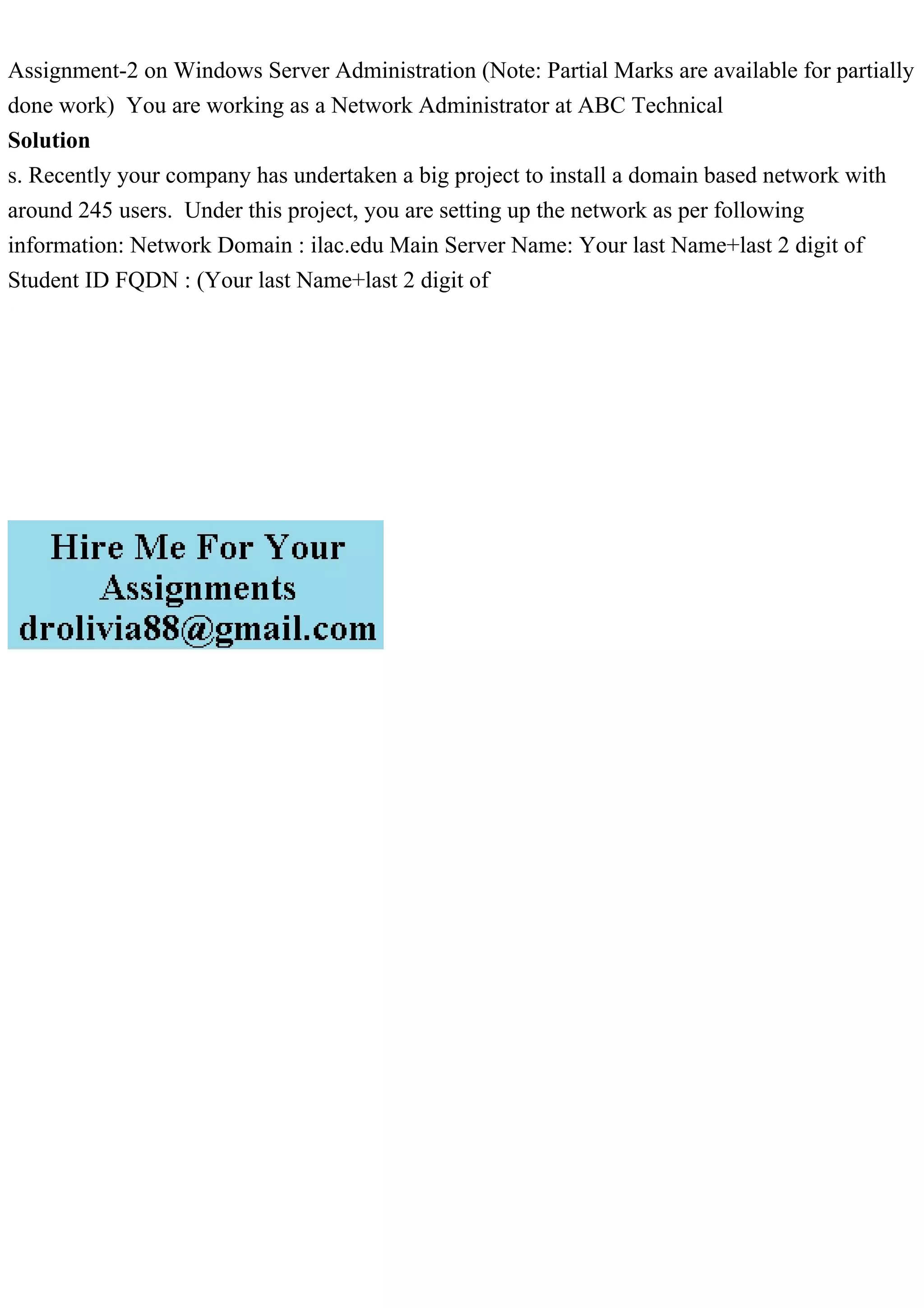 Assignment-2 on Windows Server Administration (Note Partial Marks a.pdf