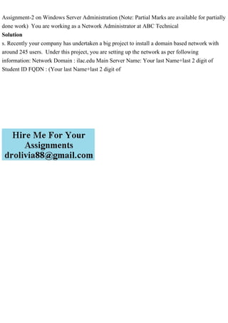 Assignment-2 on Windows Server Administration (Note Partial Marks a.pdf
