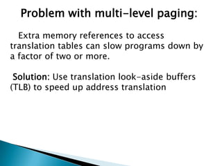 Operating System- Multilevel Paging, Inverted Page Table | PPTX