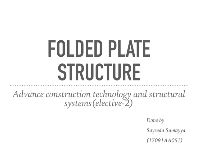 folded plate structure | PDF