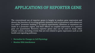 reporter gene assays by Tahura Mariyam | PPTX