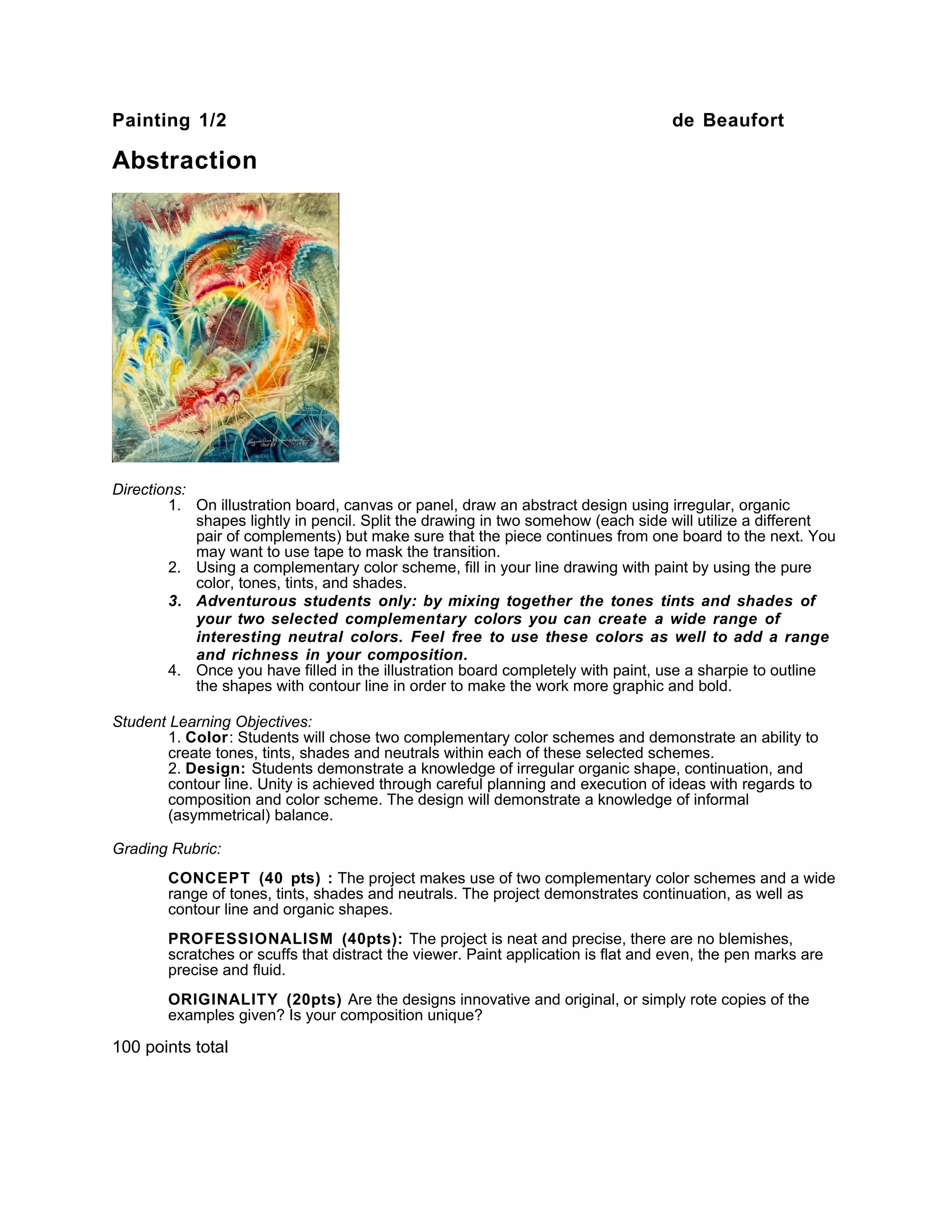 Assignment: Abstraction | DOC