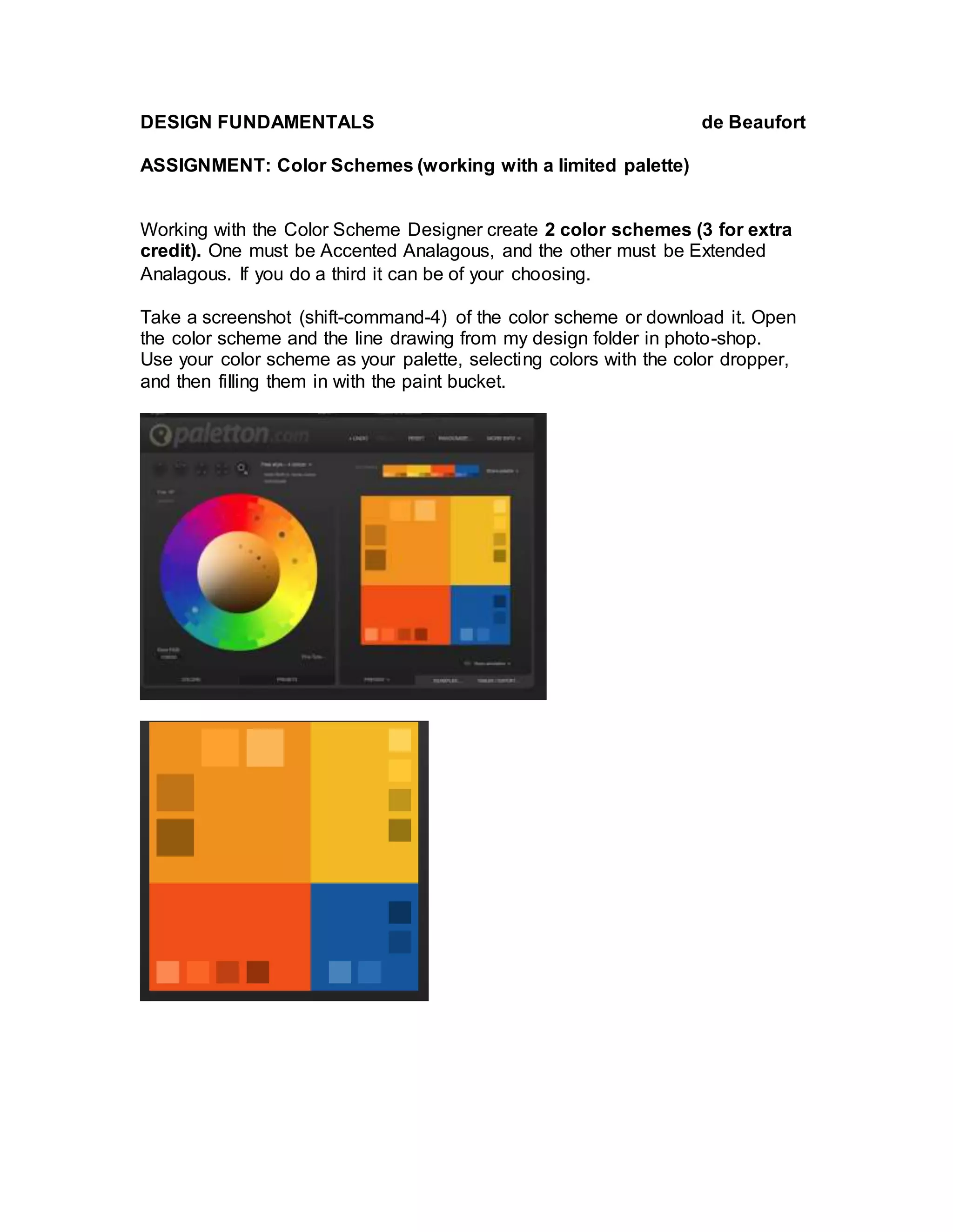 Assignment:Color Schemes | PDF